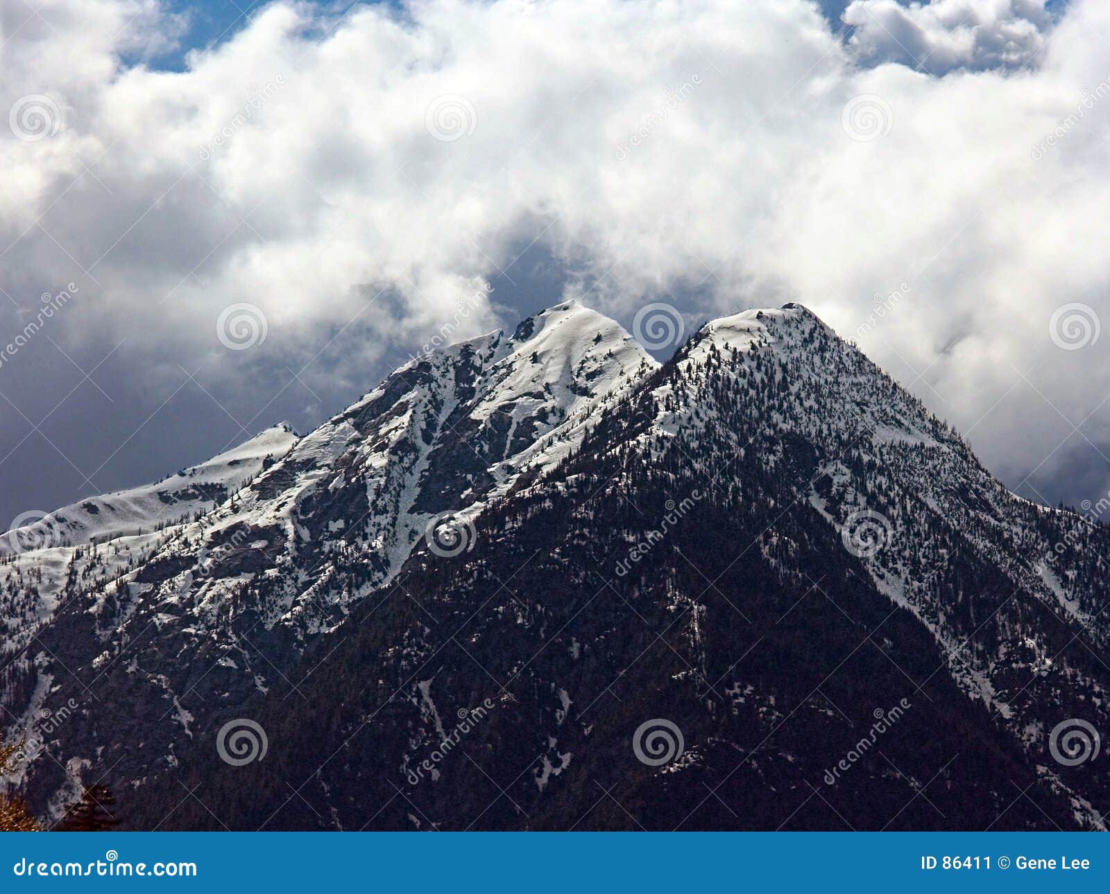 Three Peaks stock image. Image of high, cloud, nature, snow - 86411