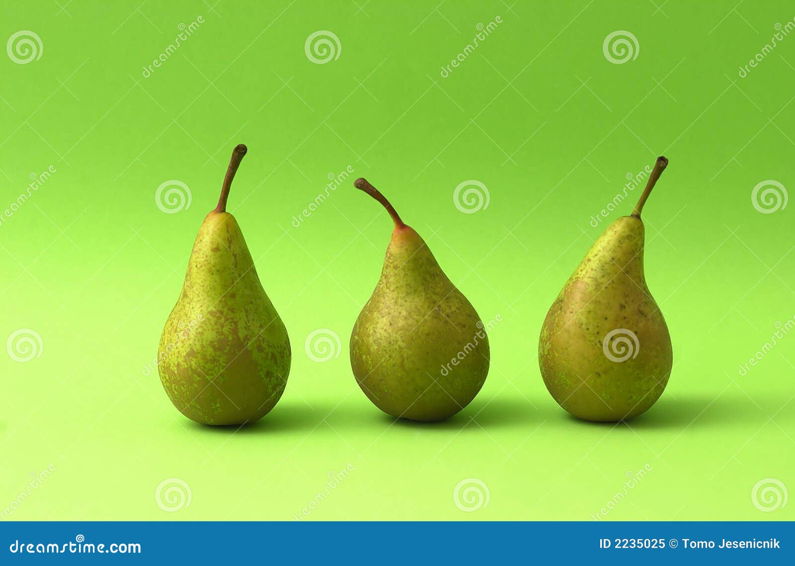Three pears stock image. Image of healthy, eating, green - 2235025