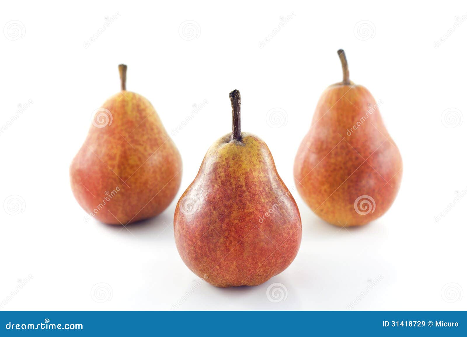 Three pears stock image. Image of orange, fruits, delicious - 31418729