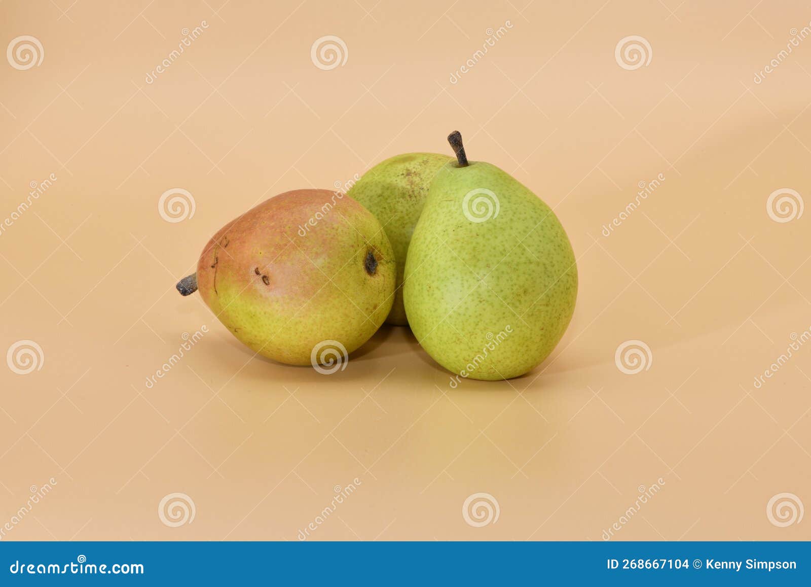 Three Pears in an Isolated Shoot. Stock Photo - Image of macro ...