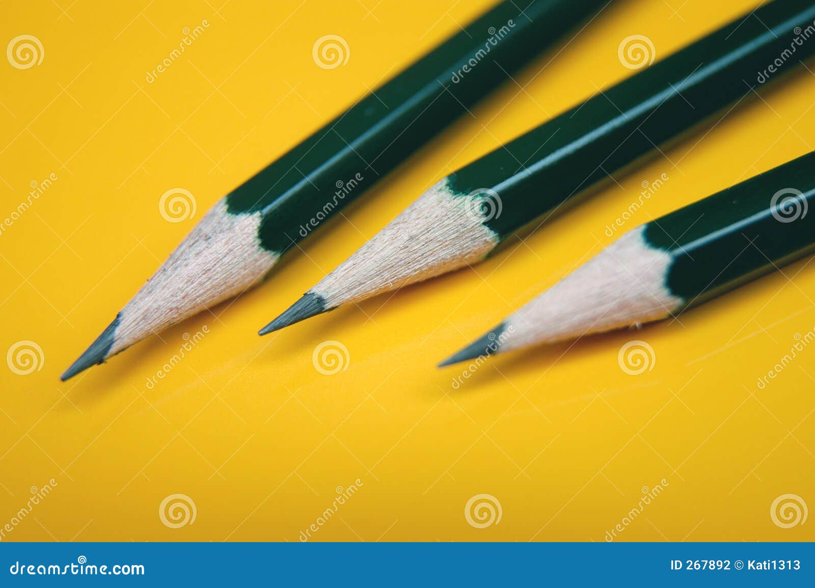 Three pencils stock photo. Image of workplace, work, detail - 267892
