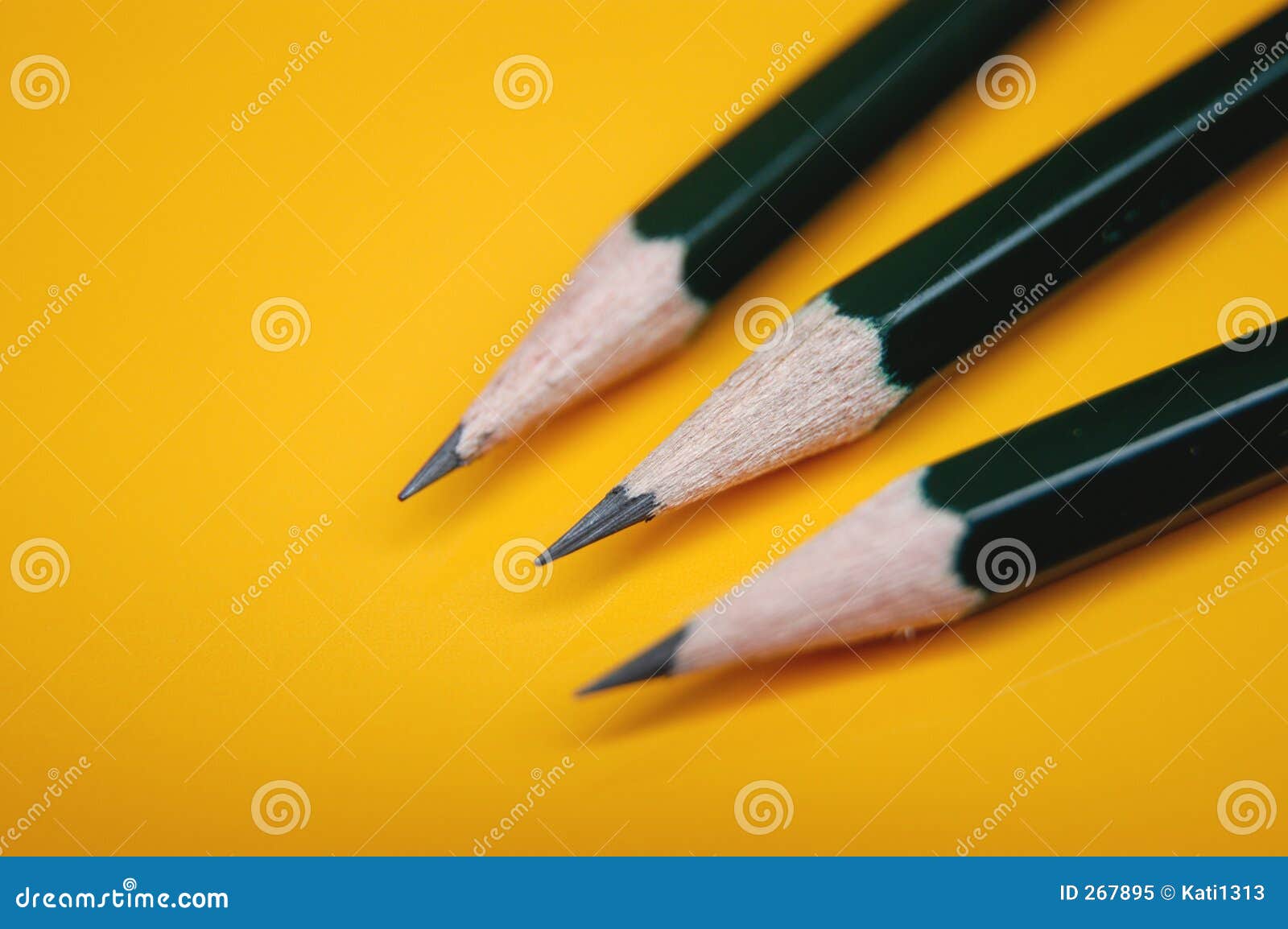 Three pencils stock image. Image of working, work, three - 267895