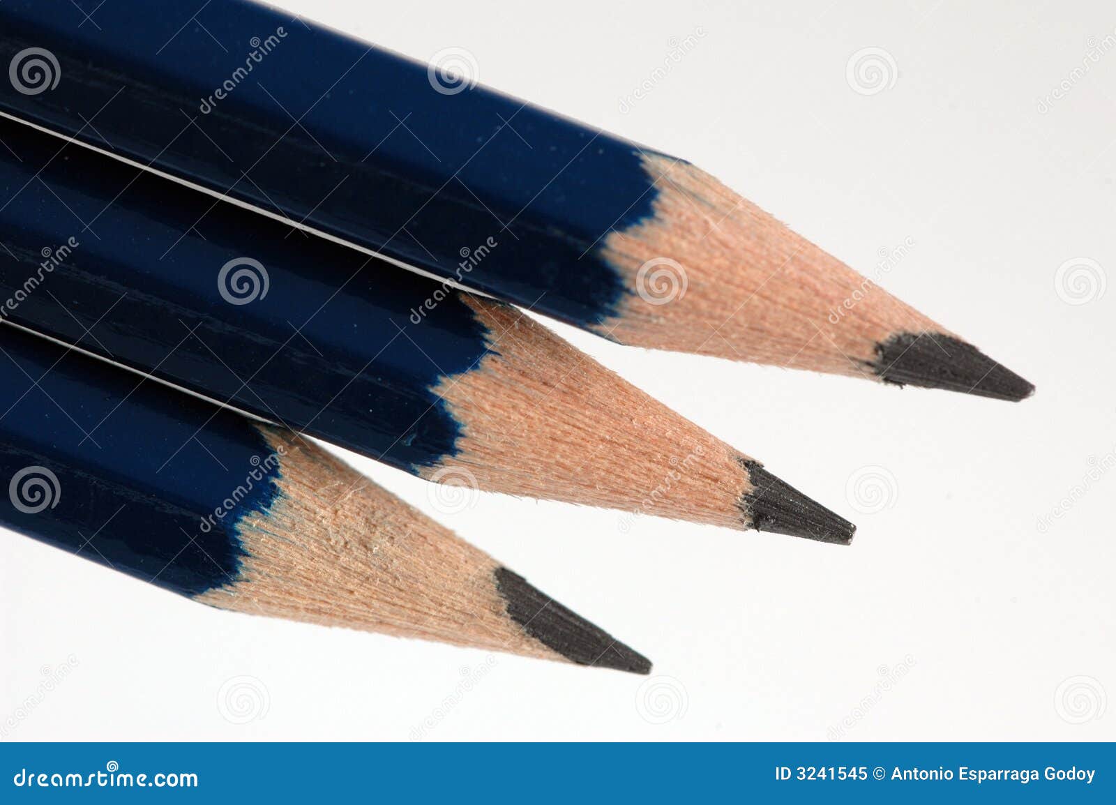Three pencils stock image. Image of sharpened, write, blue - 3241545