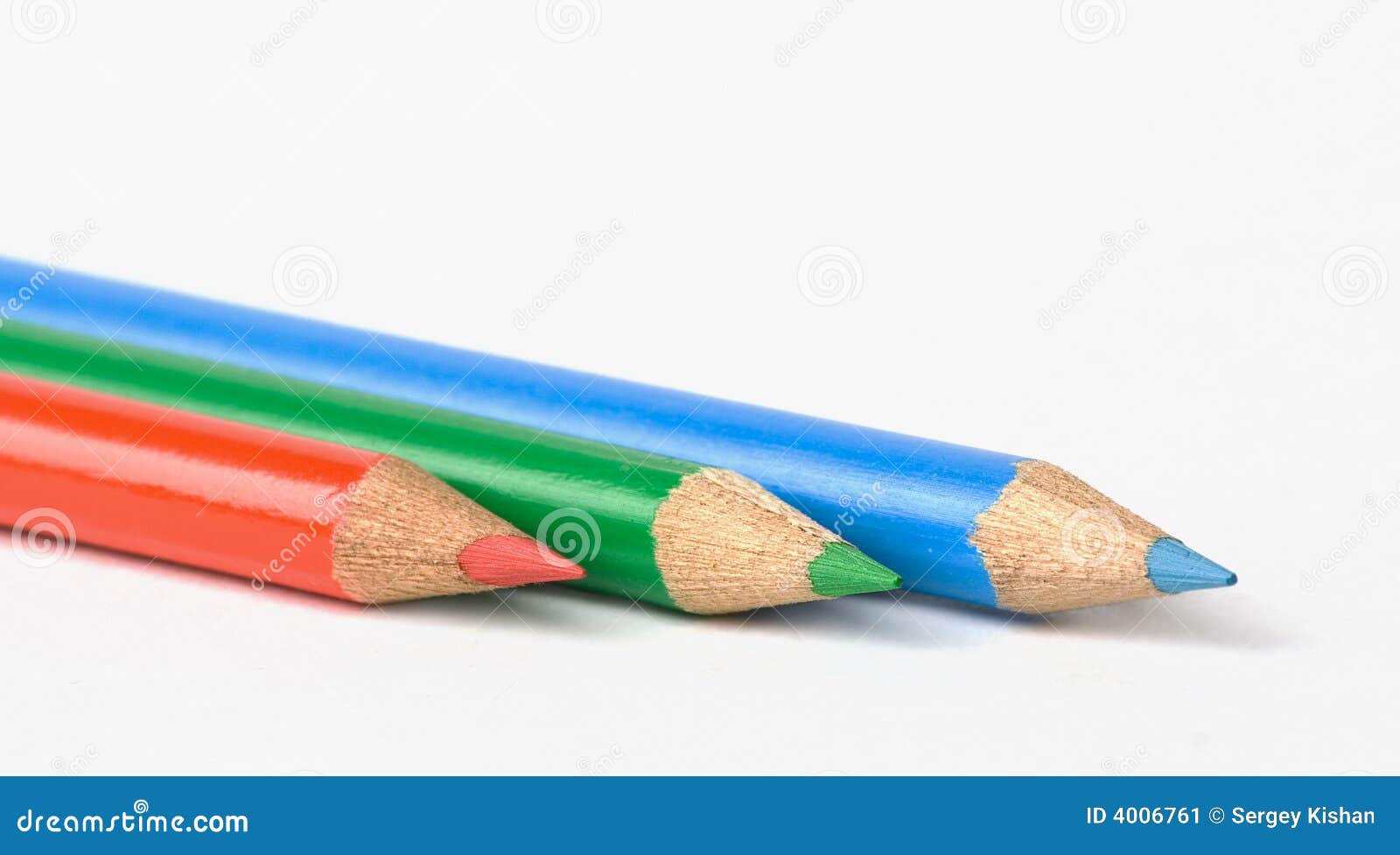 Three pencils stock image. Image of design, three, colors - 4006761
