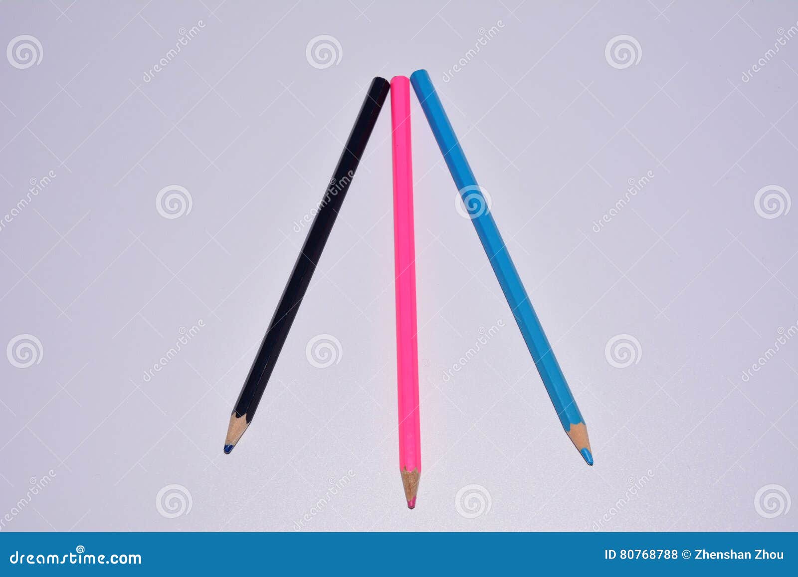 Three pencils stock photo. Image of color, goodlooking - 80768788
