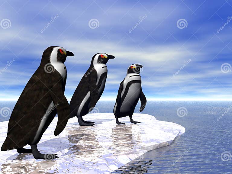 Three Penguins stock illustration. Illustration of patagonicus - 308350