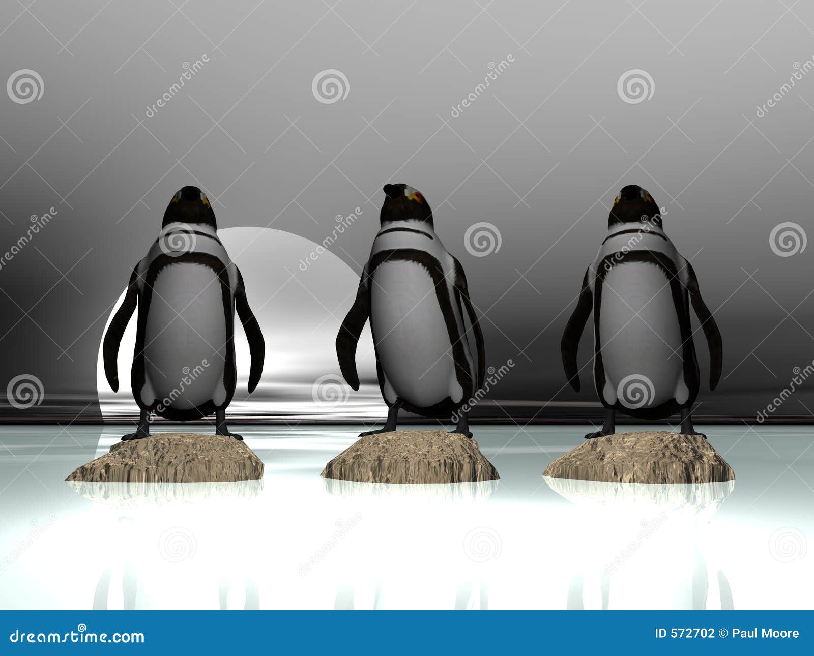 Three Penguins stock illustration. Illustration of antarctic - 572702