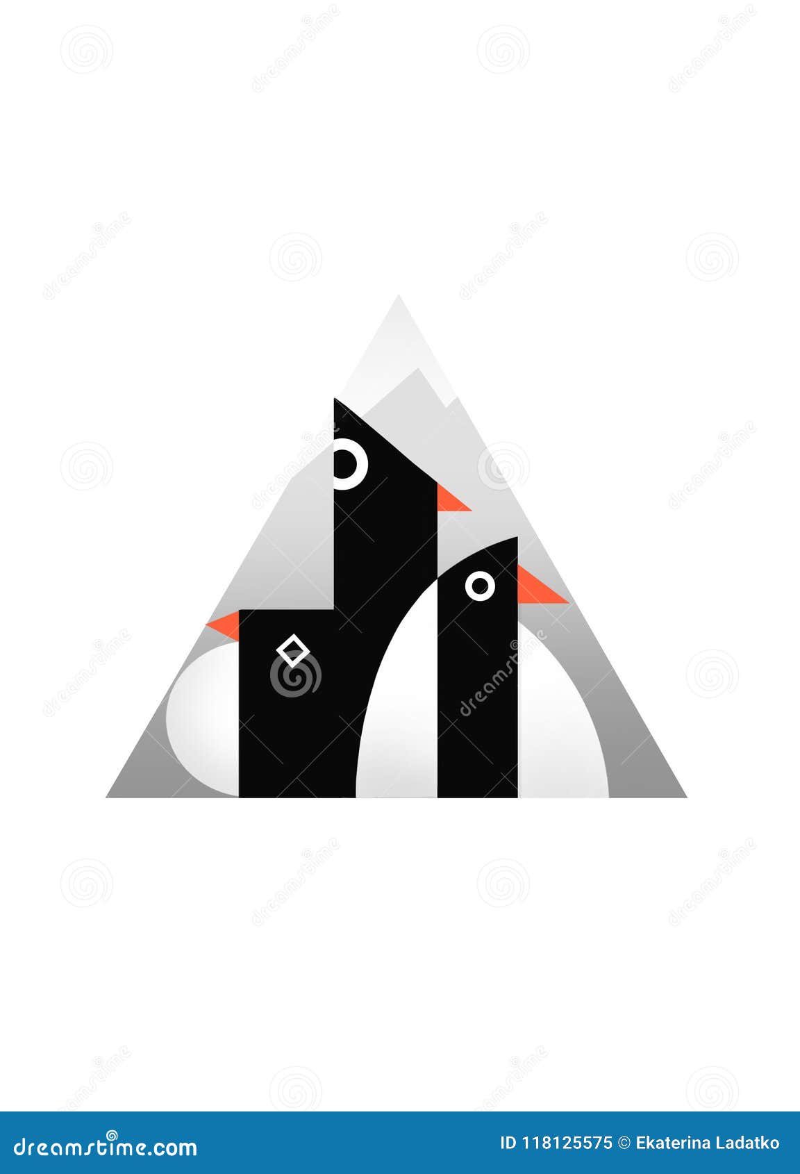 Three penguins stock illustration. Illustration of three - 118125575