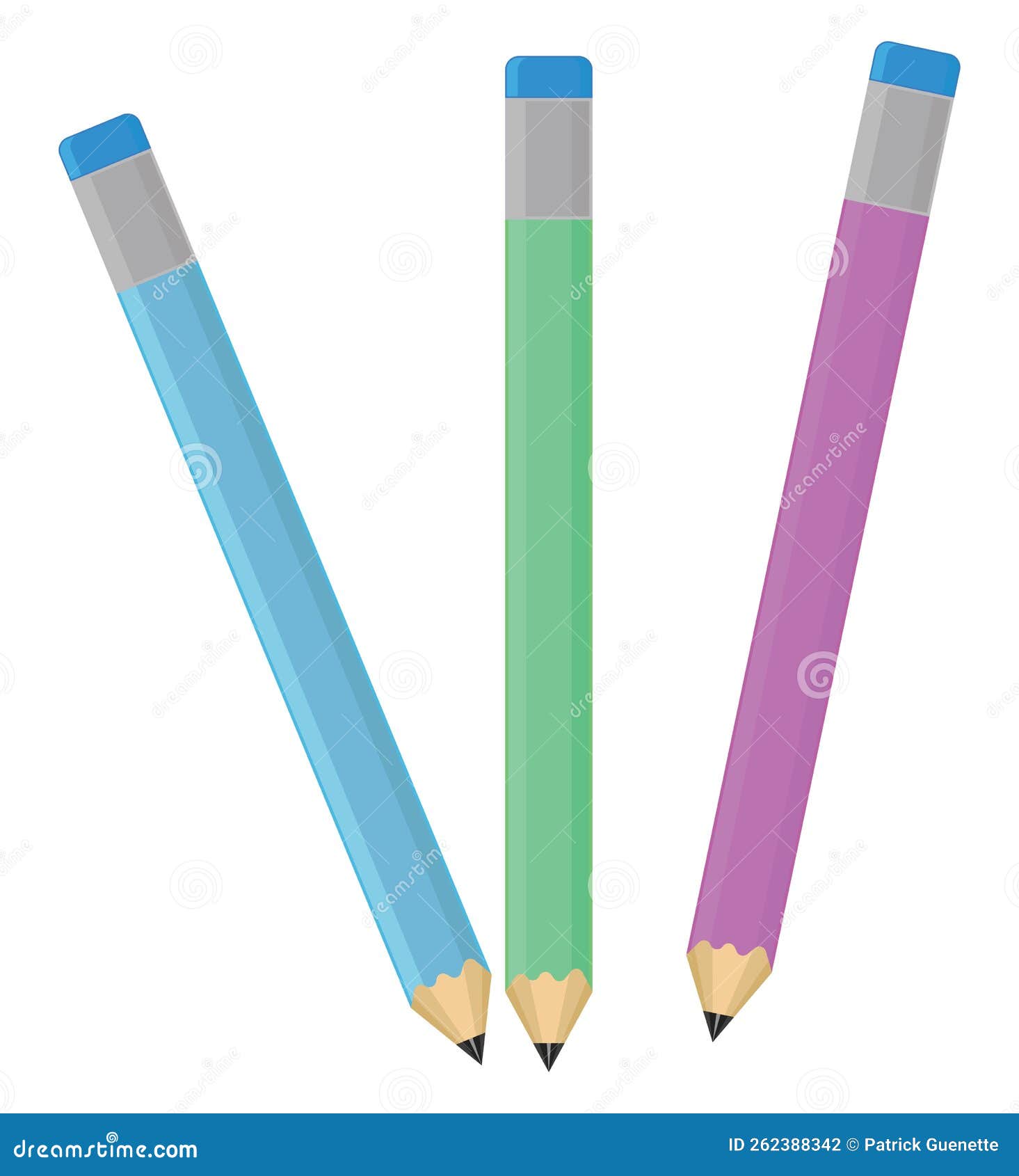 Three Pens Of Different Lengths Royalty-Free Stock Photo ...