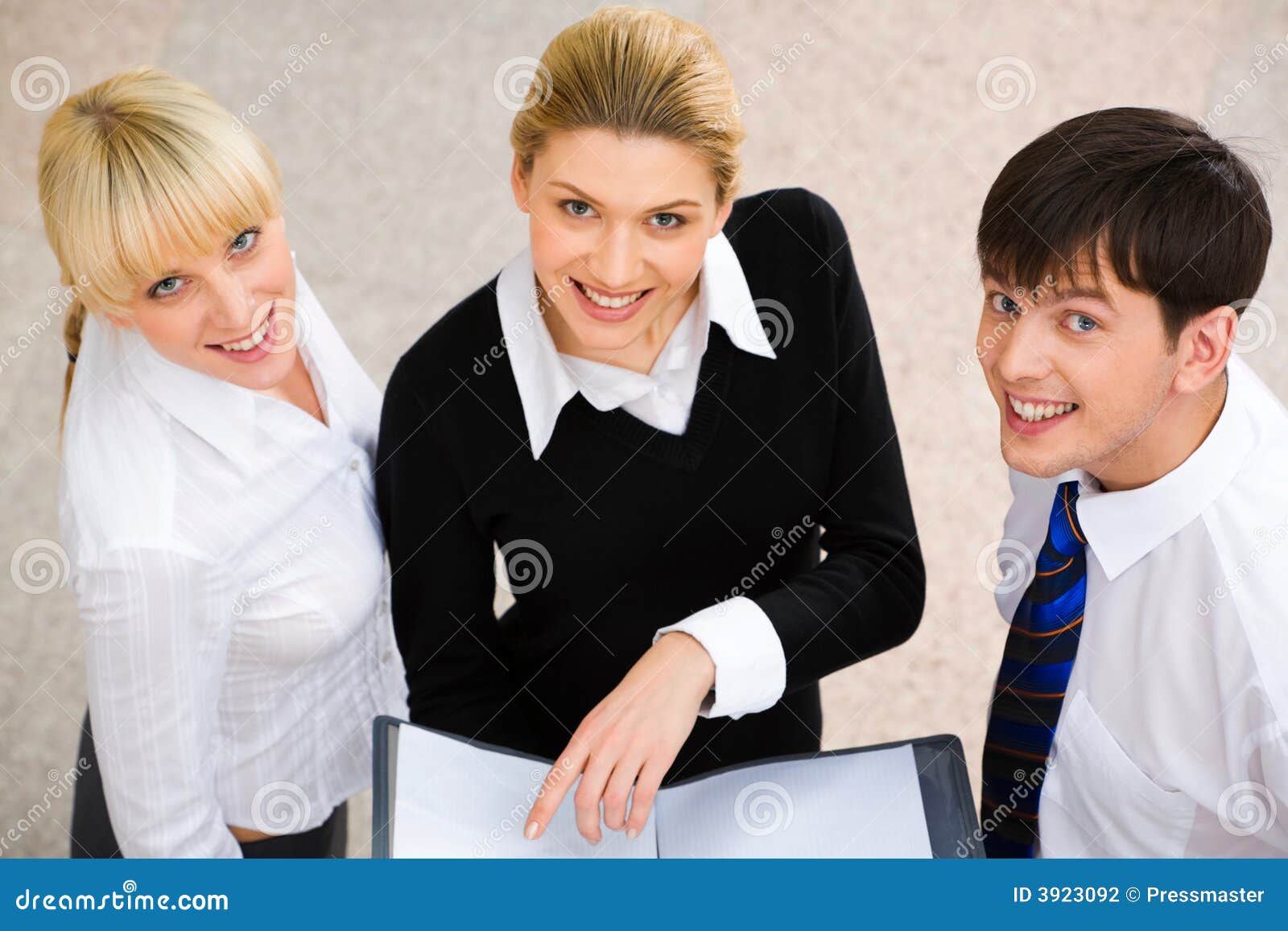 Three people stock photo. Image of manager, meeting, collar - 3923092