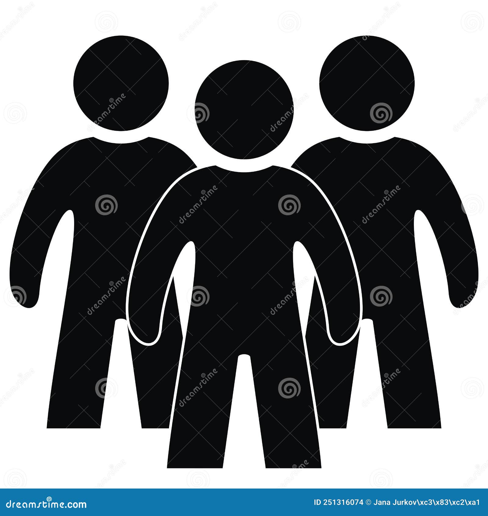 Three People, Black Sign, Bodyguards, Eps. Stock Vector - Illustration ...