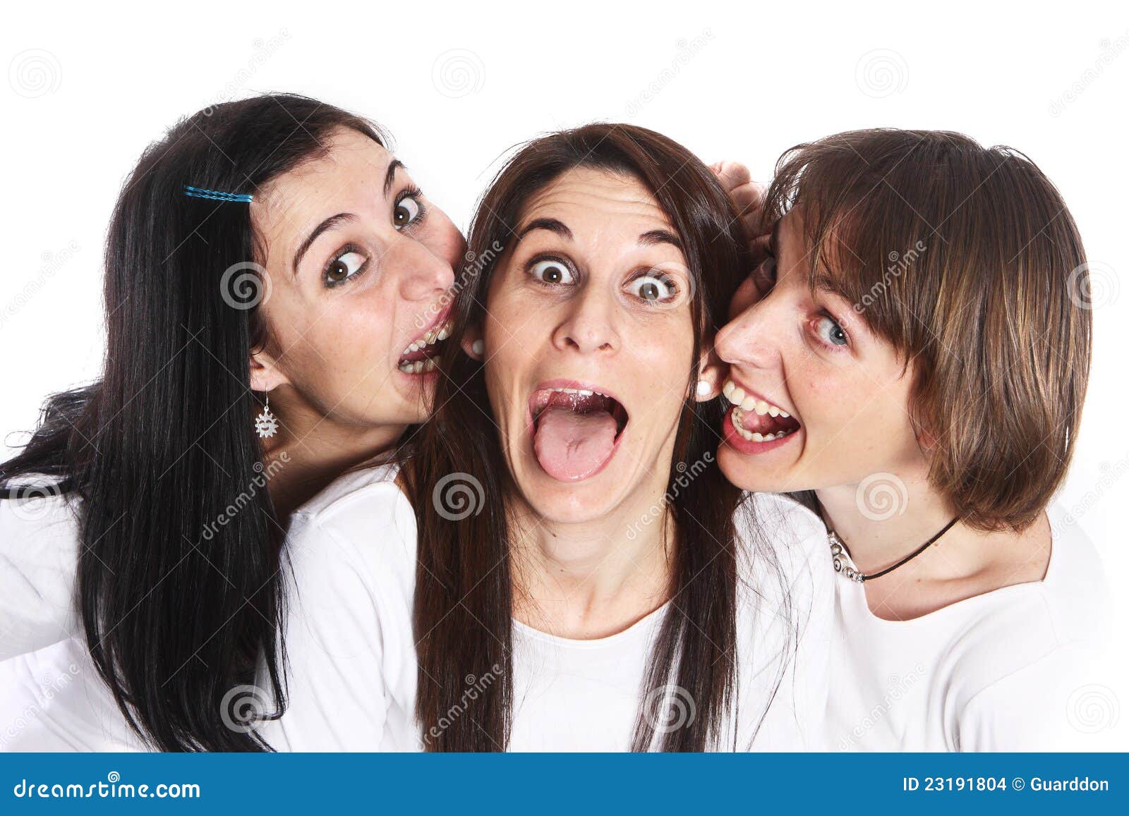 Three People happy stock photo. Image of bitting, cheerful - 23191804