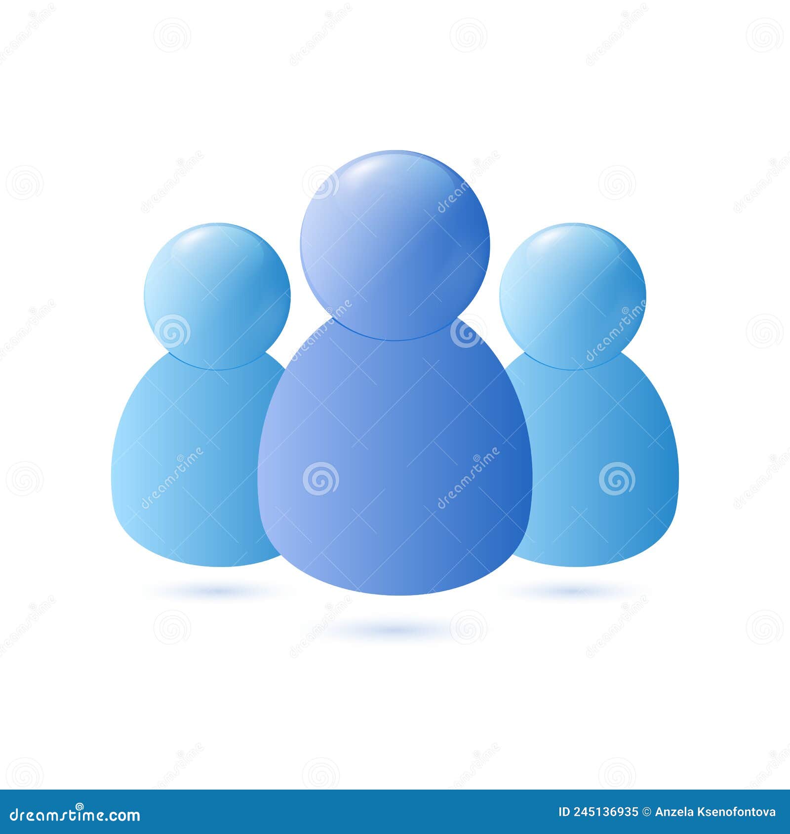 Three People Icon 3d Style Logo Vector Illustration Stock Vector ...