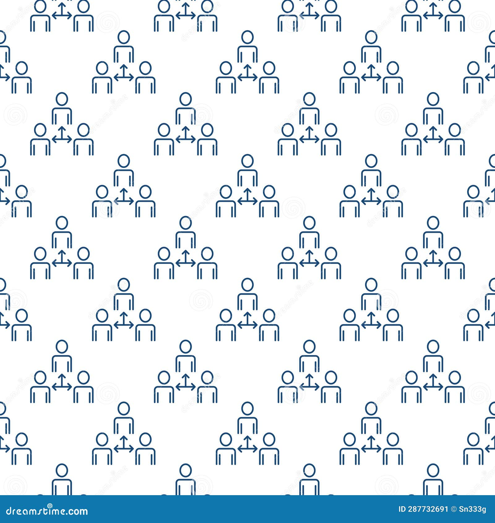 Three People Vector Sociology Concept Line Seamless Pattern Stock ...