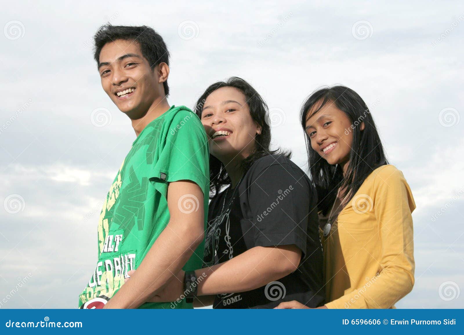 Three peoples fun stock photo. Image of nice, adult, women - 6596606