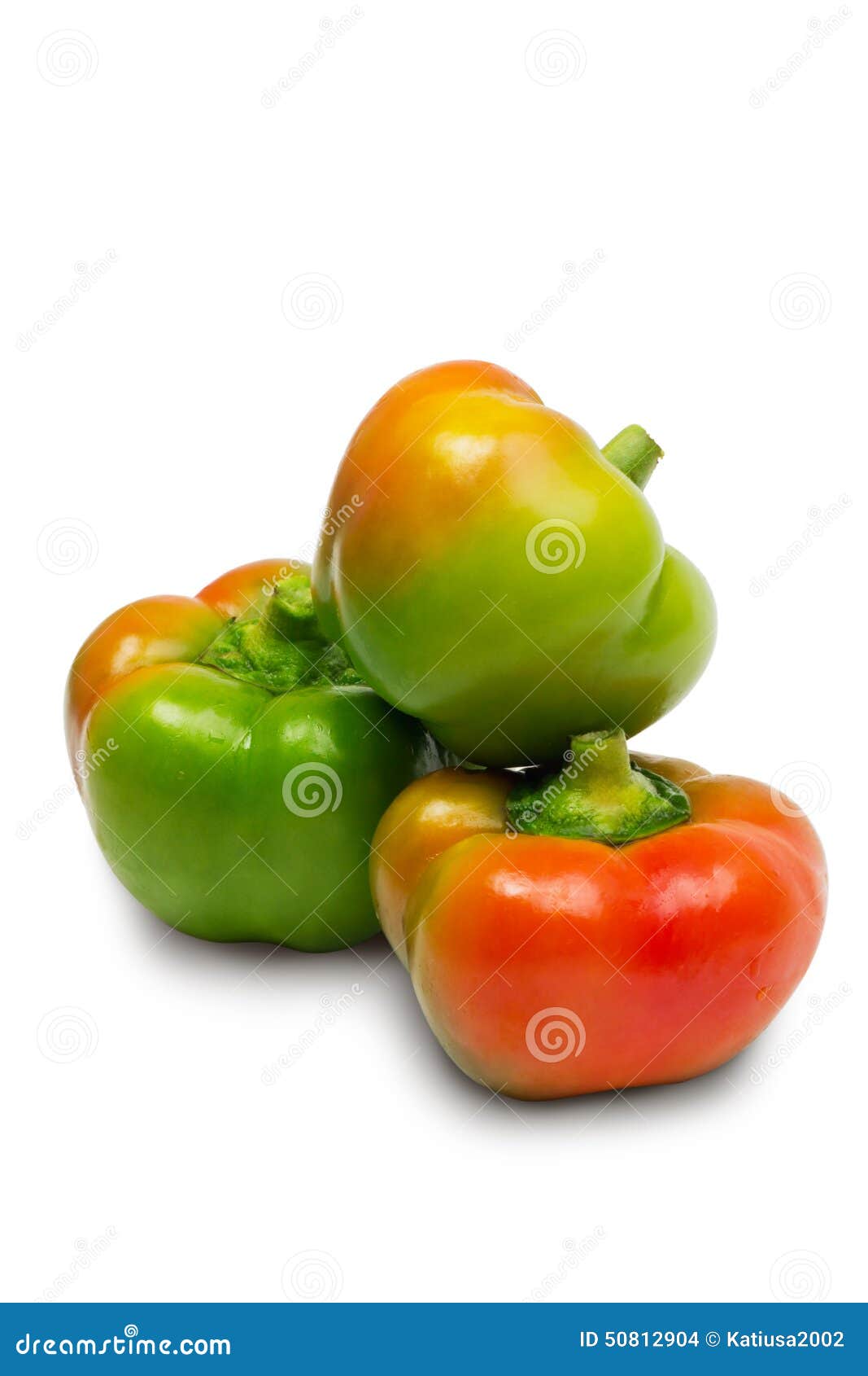 Three Peppers Isolated on White Stock Photo - Image of organic ...