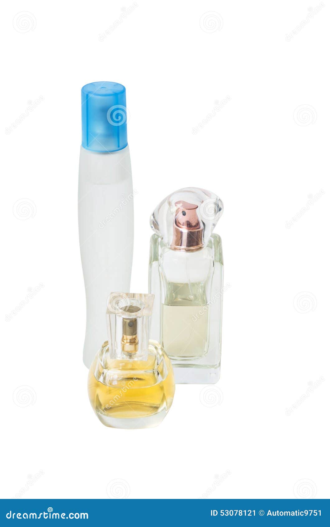 Three perfume stock image. Image of bottle, advertising - 53078121