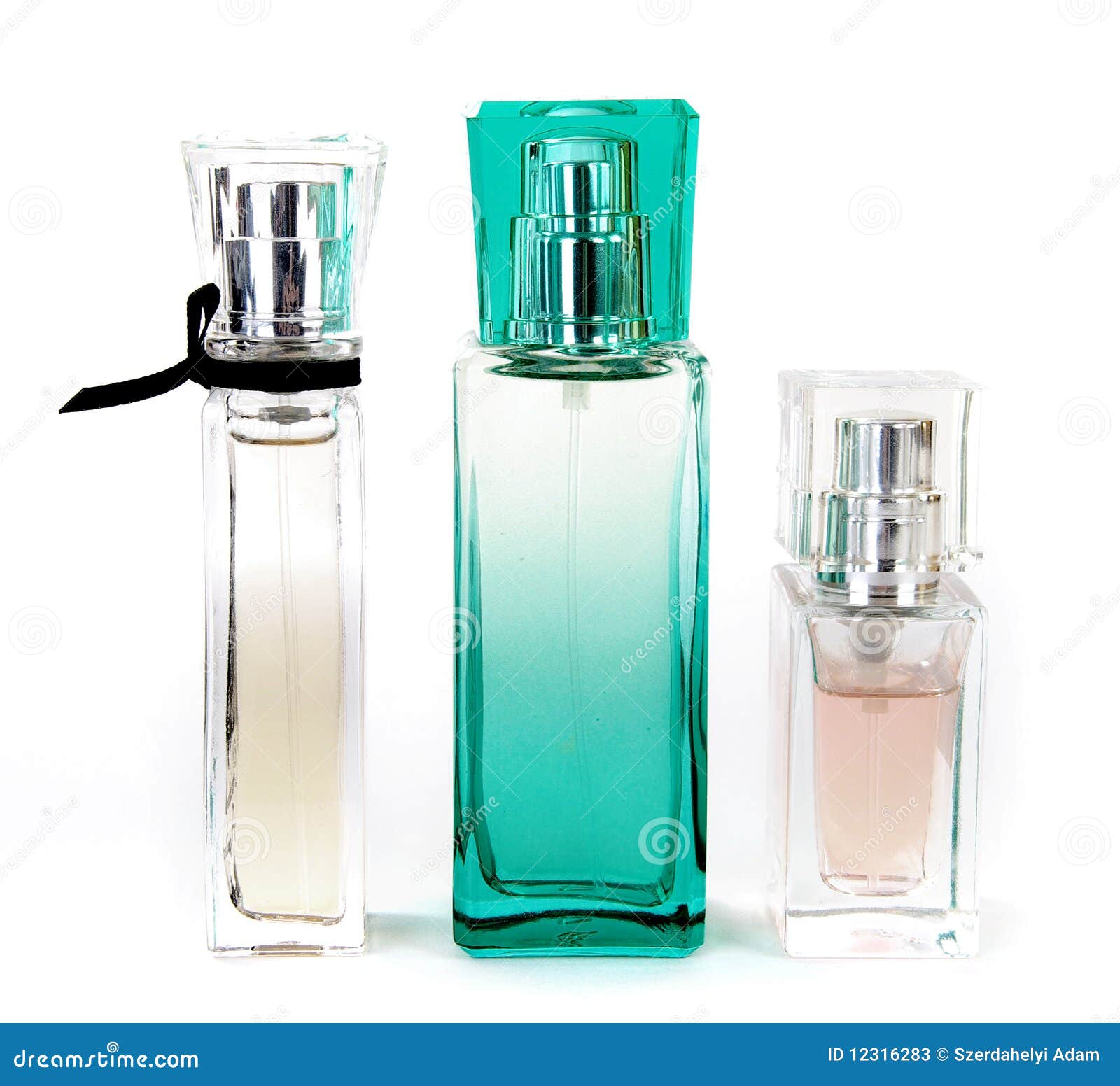 Three perfumes stock image. Image of femininity, healthy - 12316283