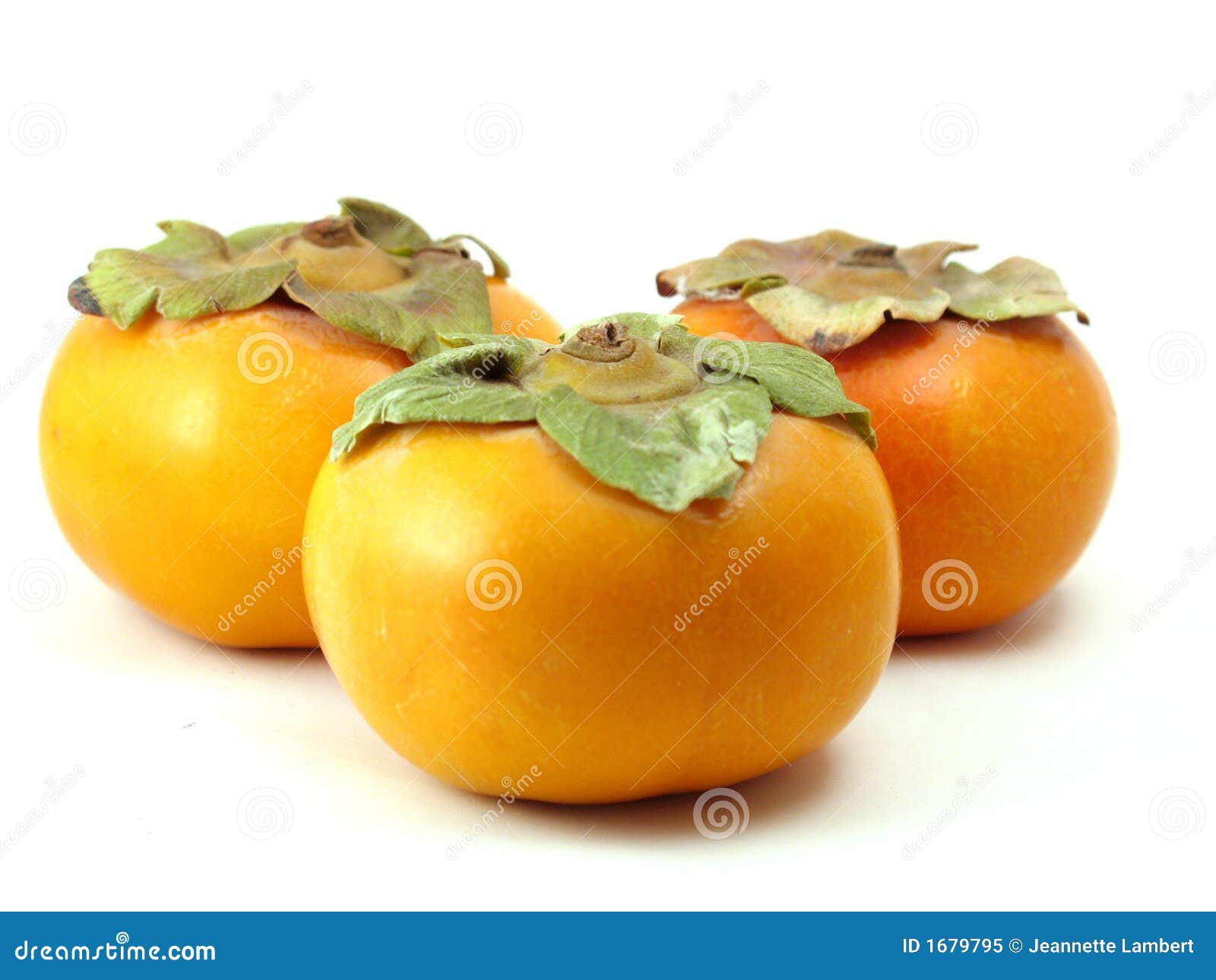Three persimmons stock image. Image of ripe, fruit, yellow - 1679795