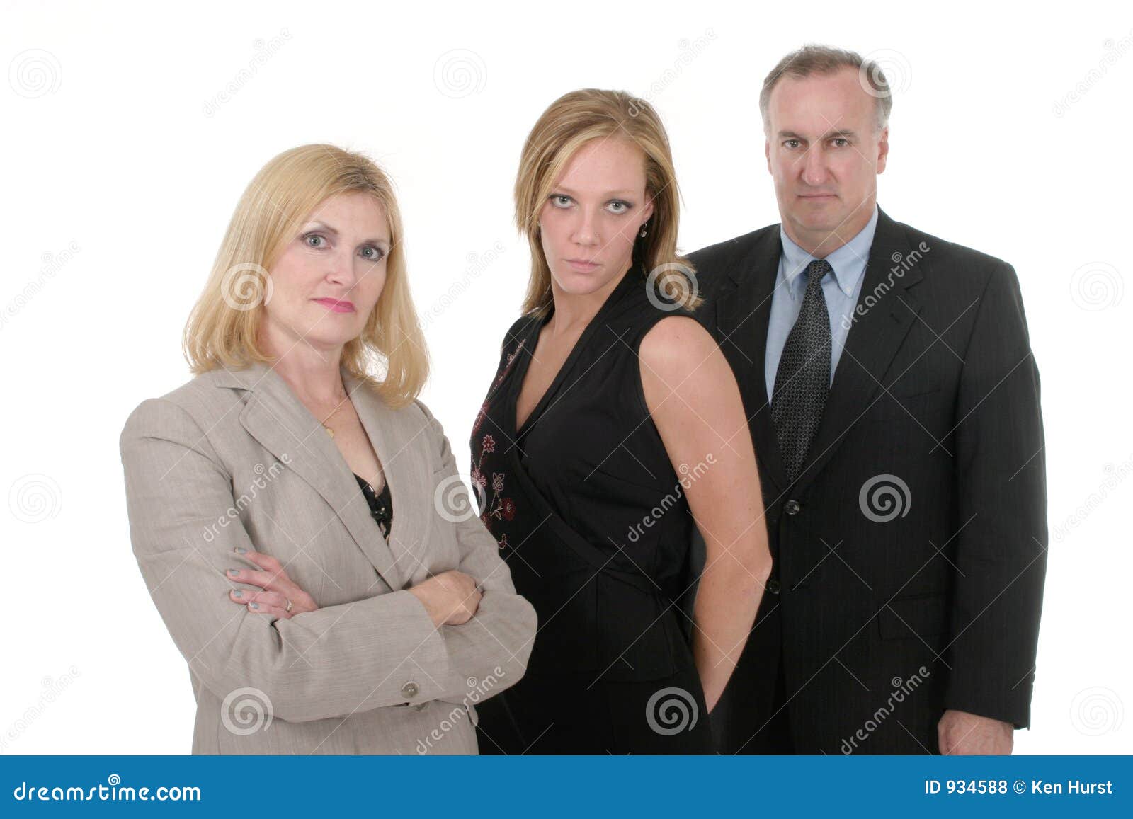 Three Person Business Team 4 Stock Photo - Image of determined, girl ...
