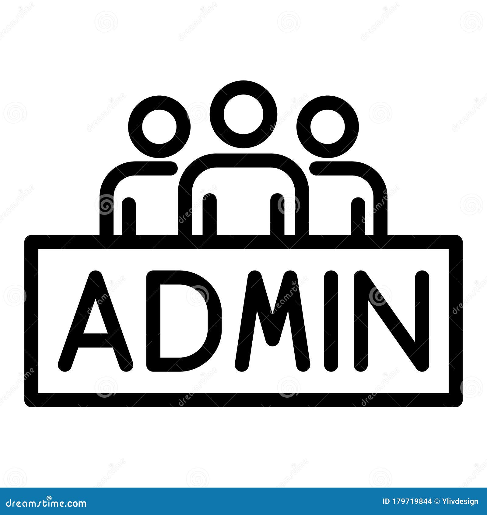 Admin Icon In Trendy Design Style. Admin Icon Isolated On White ...