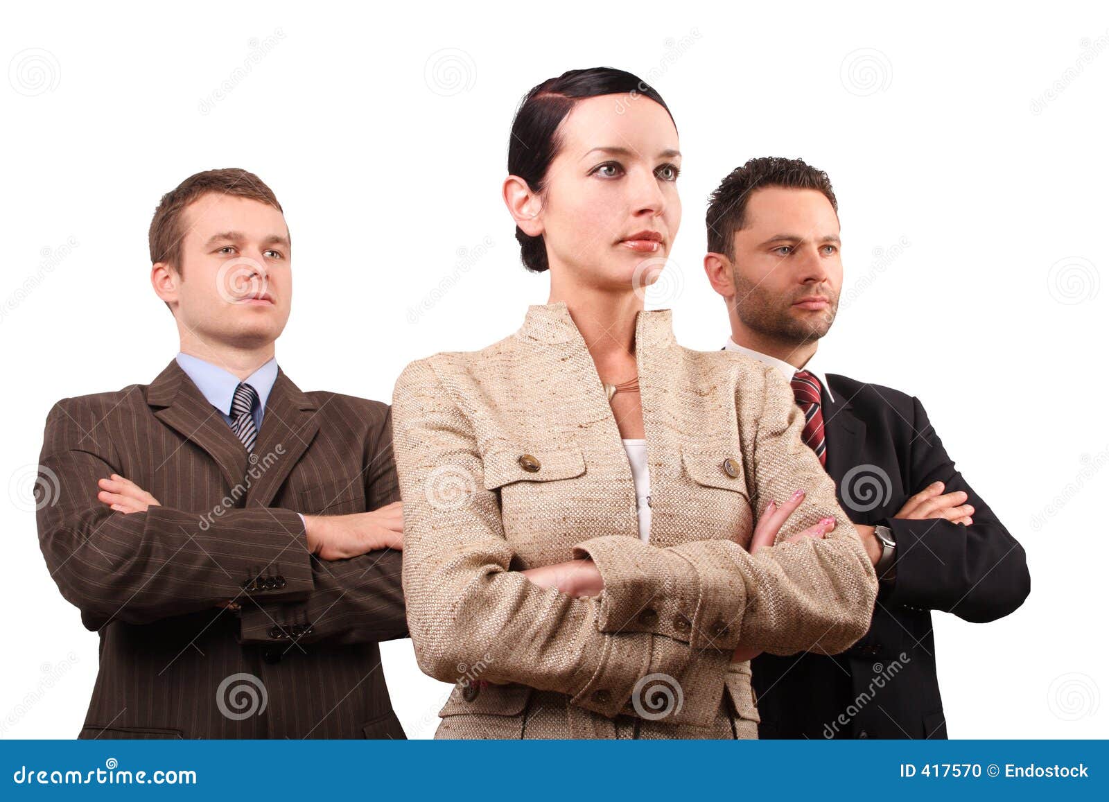 Three Persons Business Team Stock Photo - Image of attires, contemplate ...