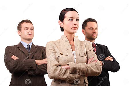 Three Persons Business Team Stock Photo - Image of attires, contemplate ...