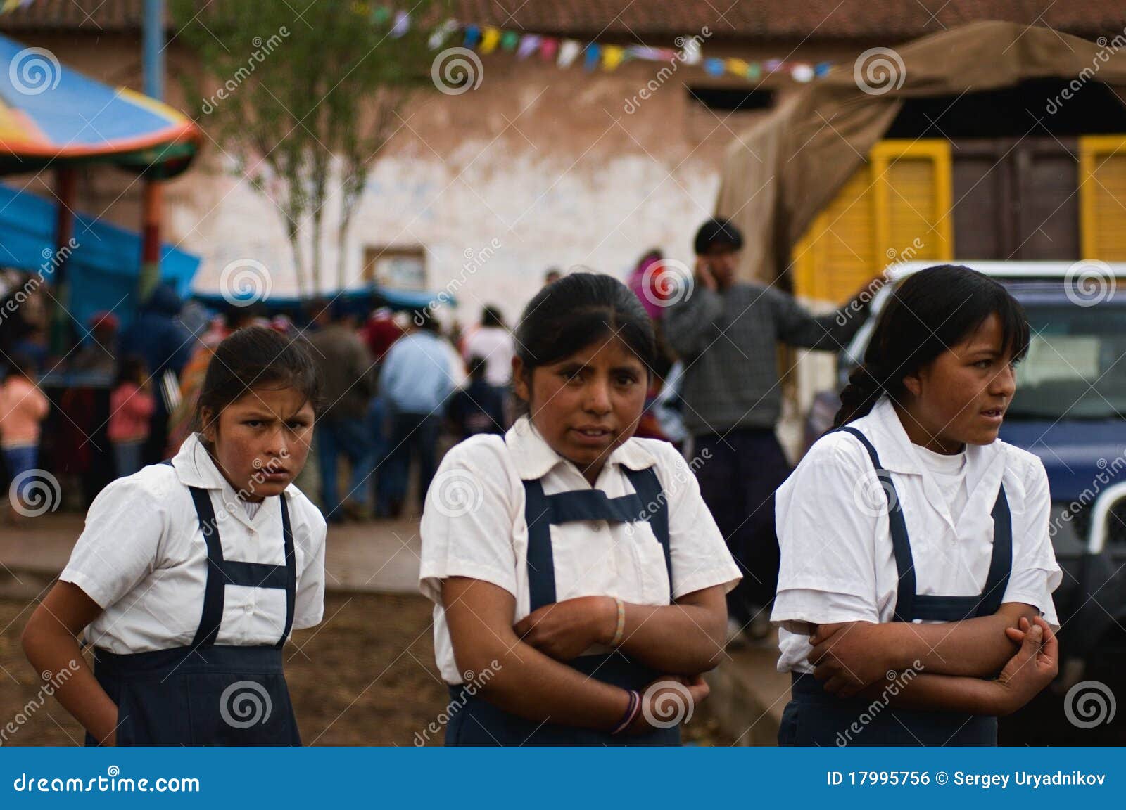 Three Peruvian Schoolgirls. Editorial Photo - Image of america, latin ...