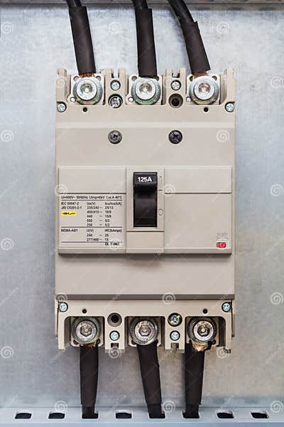 Three Phase Circuit Breaker Stock Image - Image of technology ...