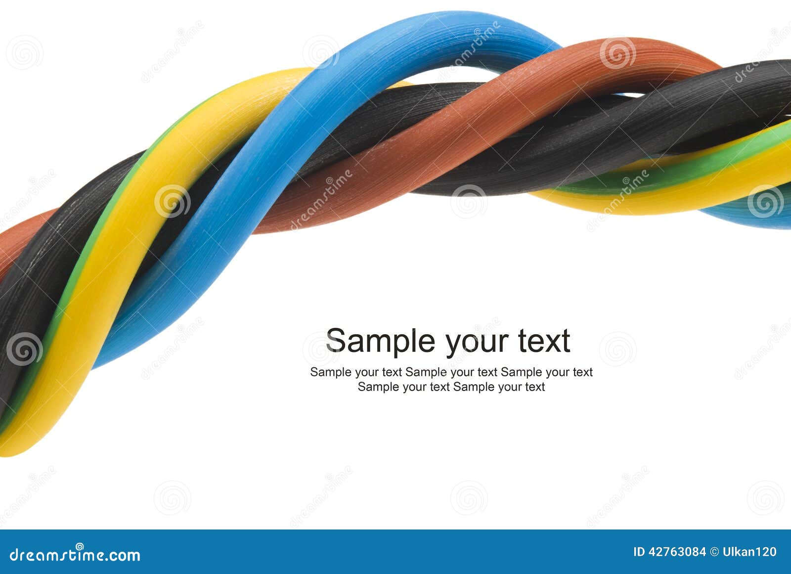 Three-phase electric cable stock photo. Image of industry - 42763084