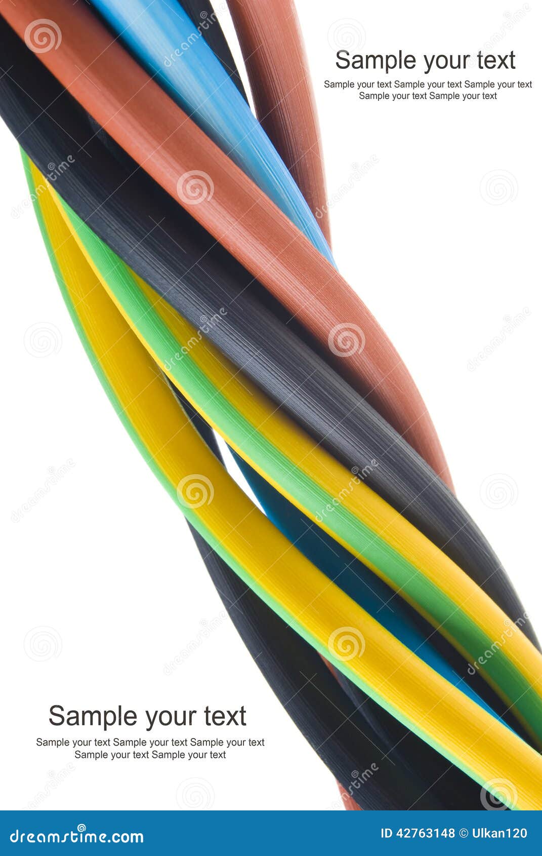 Three-phase electric cable stock photo. Image of cable - 42763148
