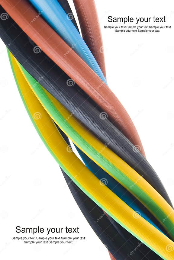Three-phase electric cable stock photo. Image of cable - 42763148