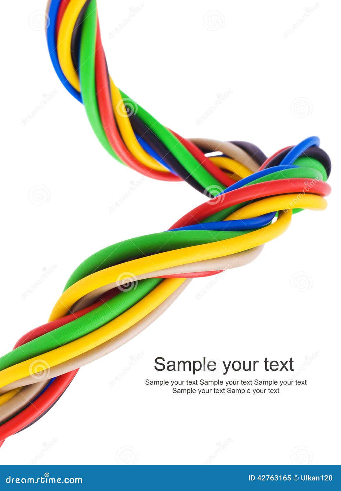 Three-phase electric cable stock image. Image of volt - 42763165