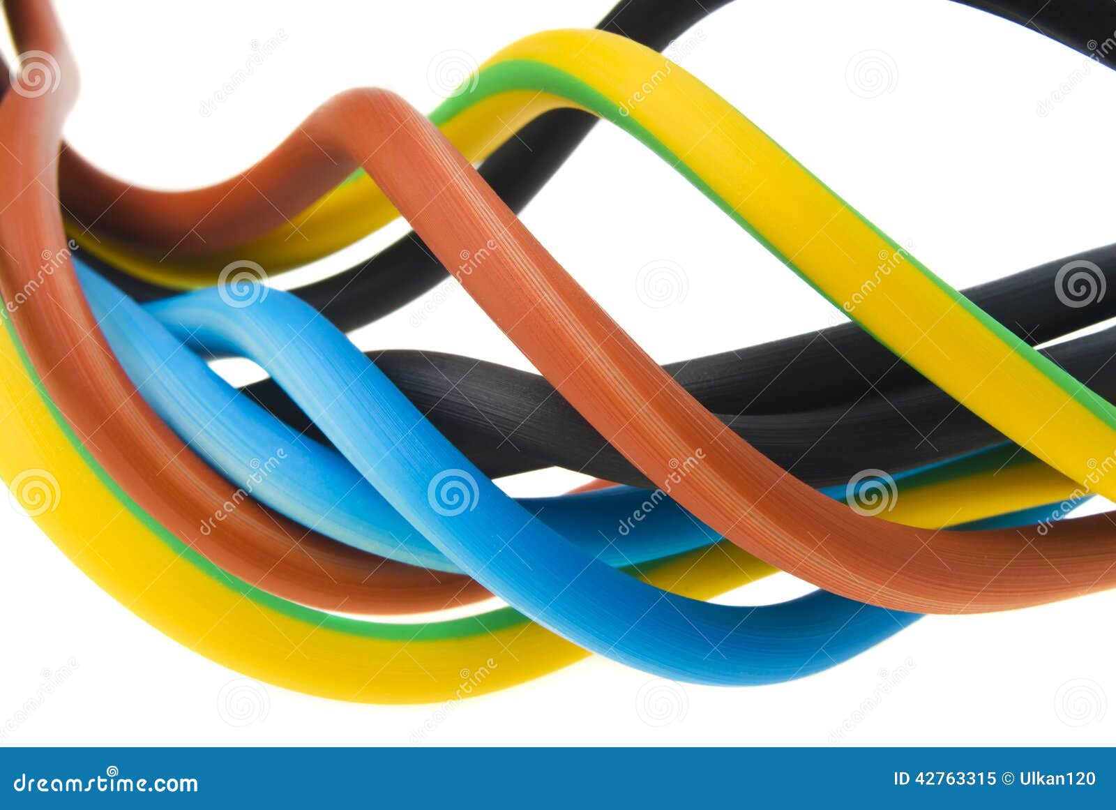 Three-phase electric cable stock image. Image of phase - 42763315