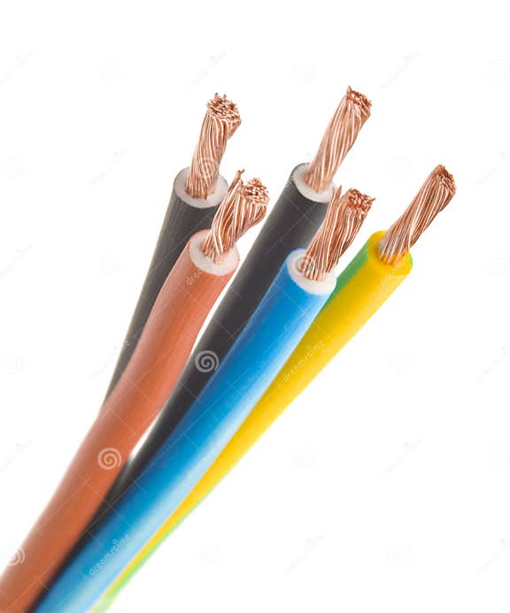 Three-phase electric cable stock image. Image of electric - 42763323