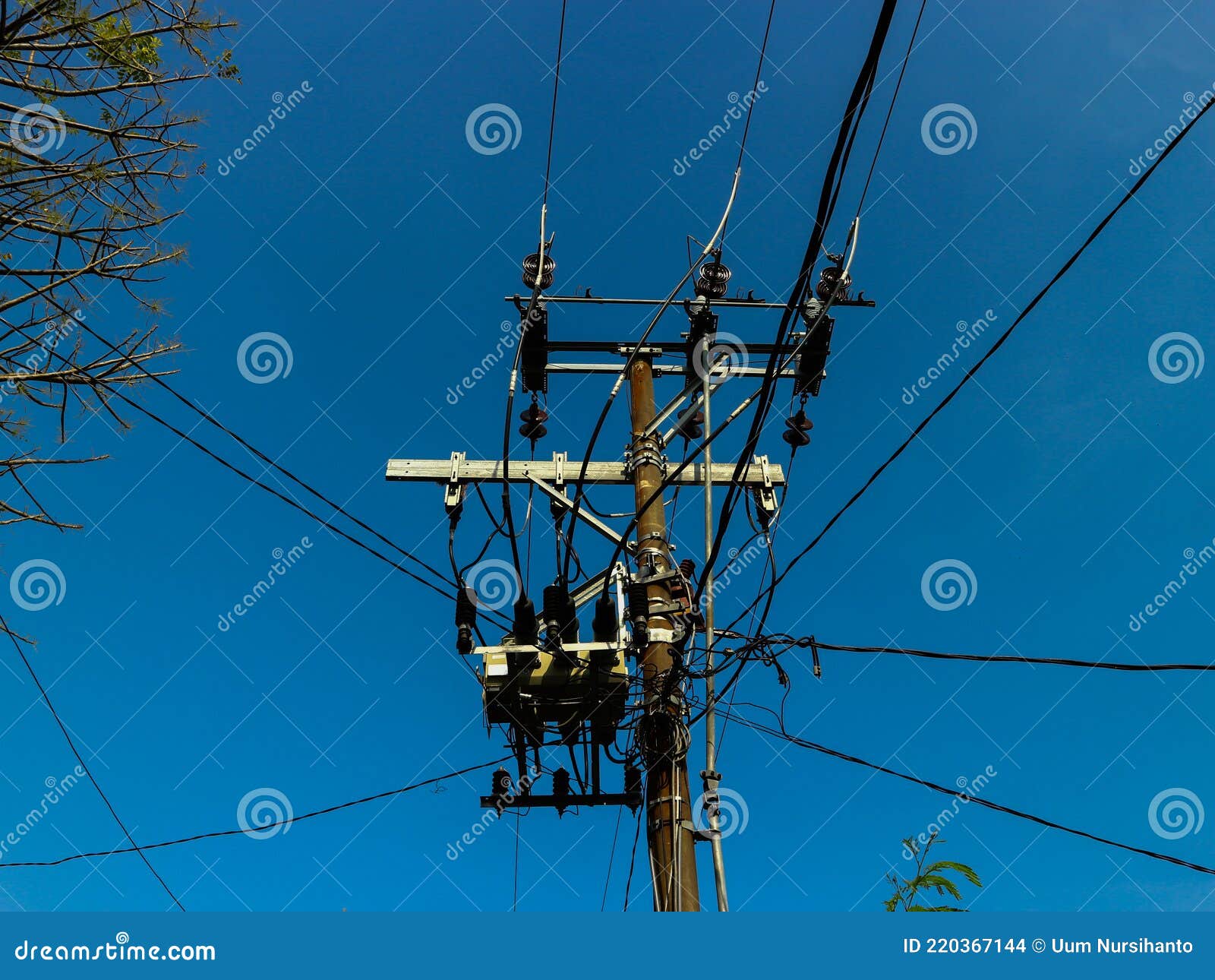Three Phase Grid Electrical System Stock Photo - Image of streetlight ...