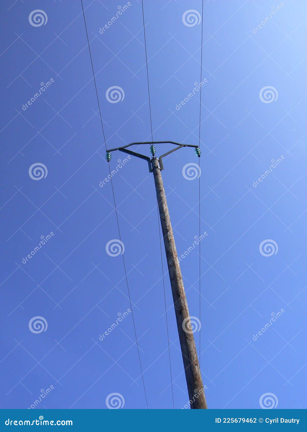 Three-phase power line stock photo. Image of voltage - 225679462