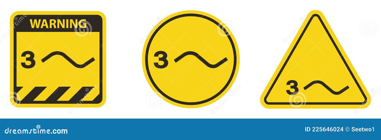 Three Phase Power Symbol Sign Isolate on White Background Stock Vector ...