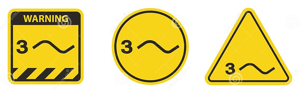 Three Phase Power Symbol Sign Isolate on White Background Stock Vector ...