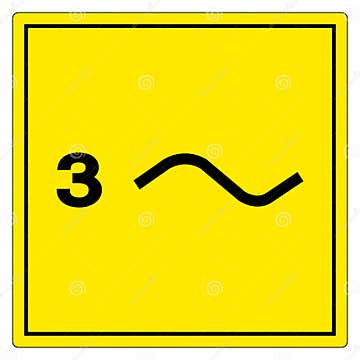 Three Phase Power Symbol Sign Isolate on White Background,Vector ...