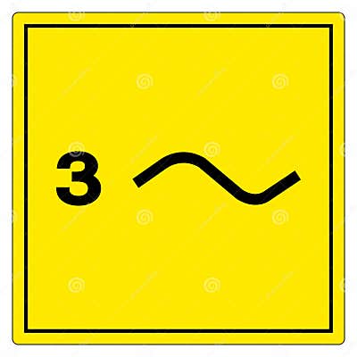 Three Phase Power Symbol Sign Isolate on White Background,Vector ...