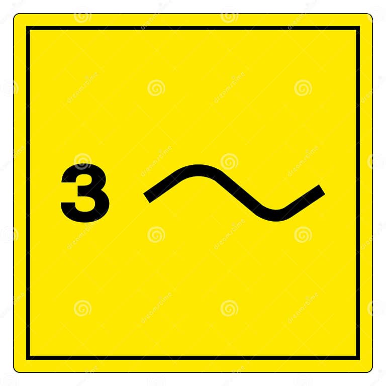 Three Phase Power Symbol Sign Isolate on White Background,Vector ...