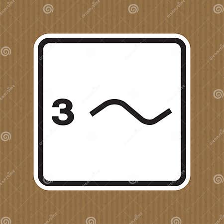 Three Phase Power Symbol Sign Isolate on White Background,Vector ...