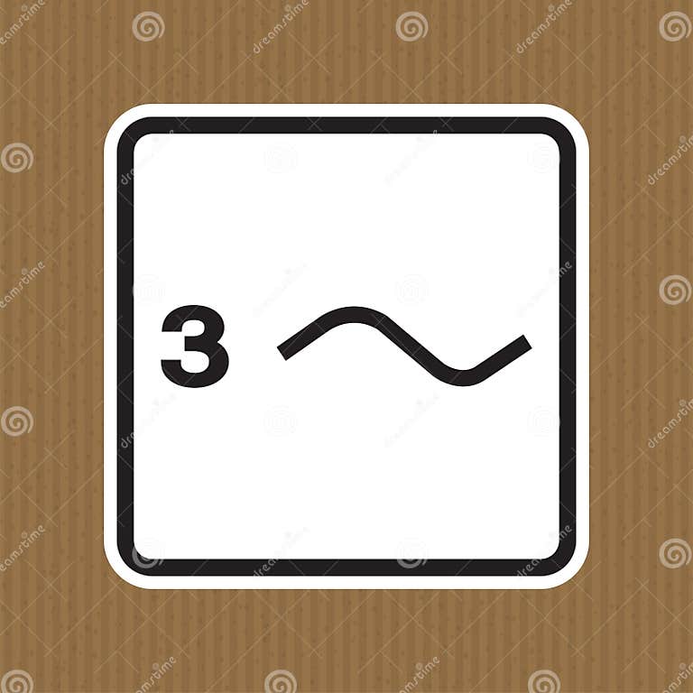 Three Phase Power Symbol Sign Isolate on White Background,Vector ...