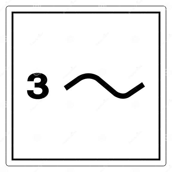 Three Phase Power Symbol Sign, Vector Illustration, Isolate on White ...