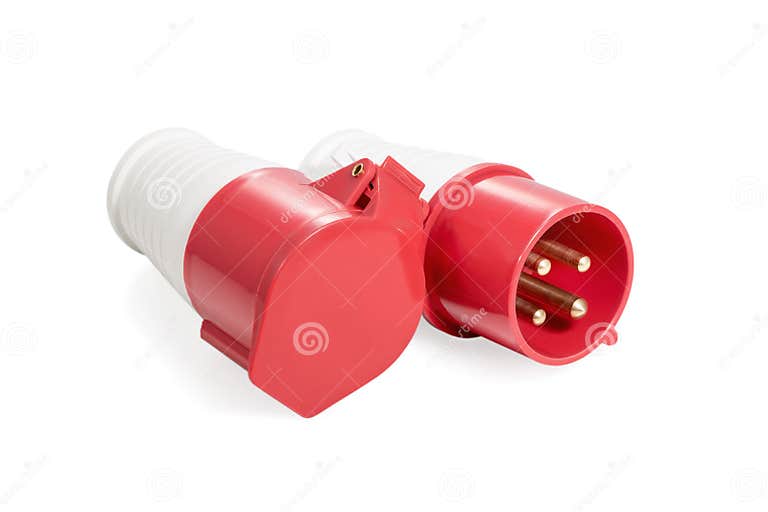 Three-phase Socket and Plug Stock Photo - Image of phase, cord: 74829956