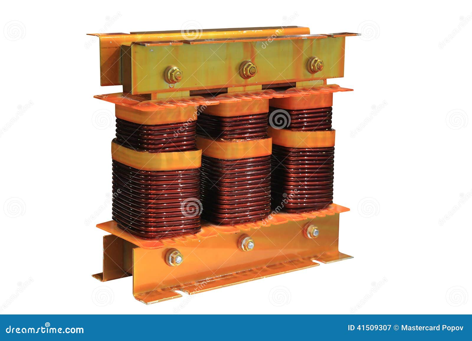 Three-phase transformer stock image. Image of copper - 41509307