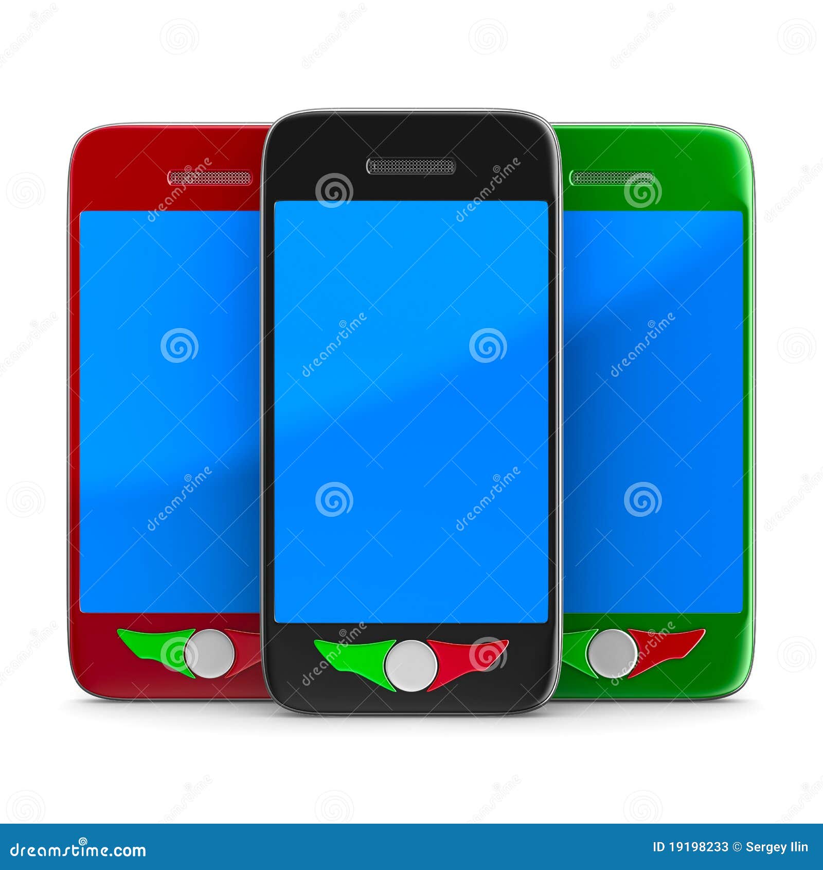 Three Phone Backdrops Sphere Cartoon Vector | CartoonDealer.com #143277607