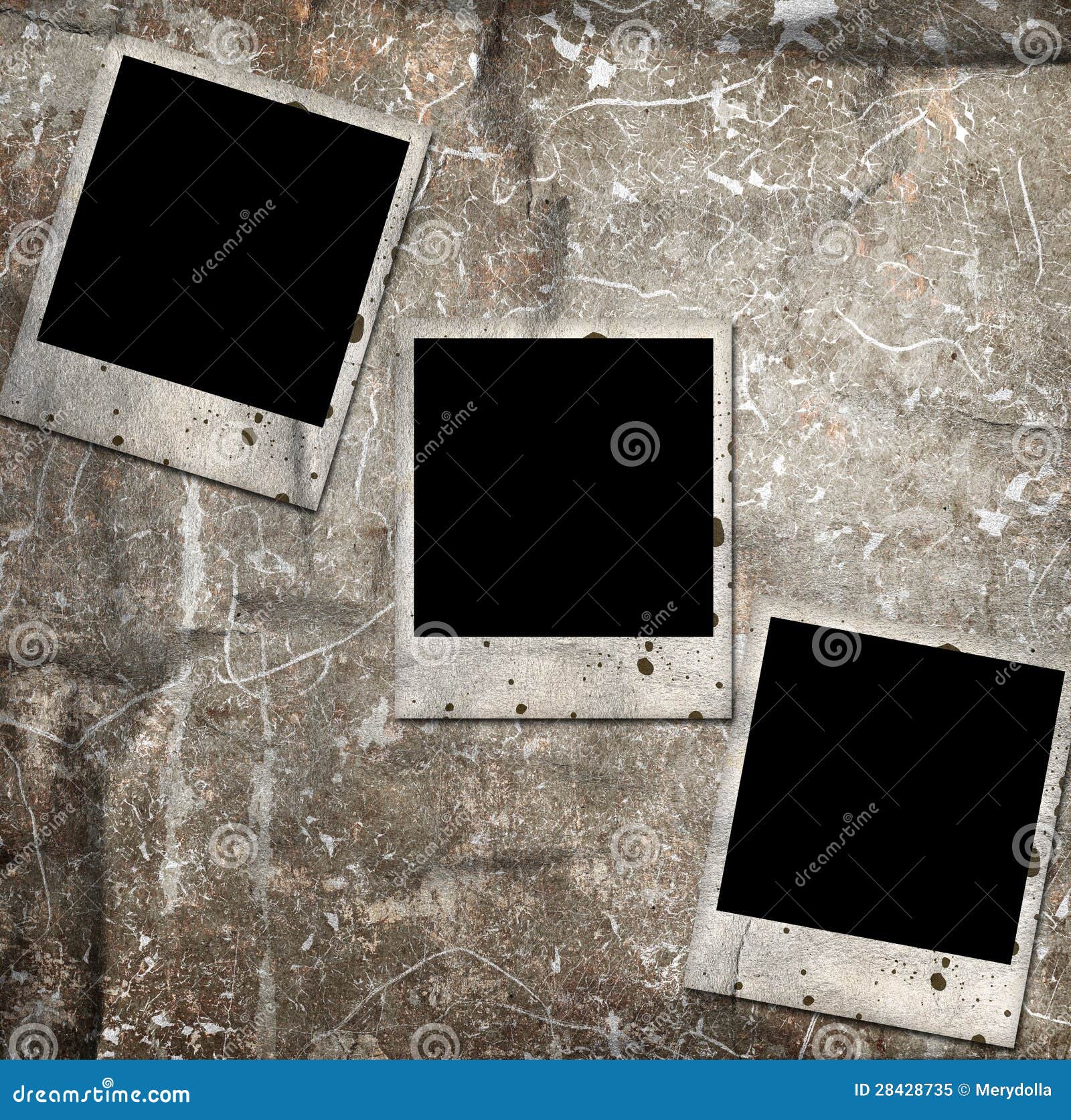 Three photo frames stock image. Image of three, grained - 28428735