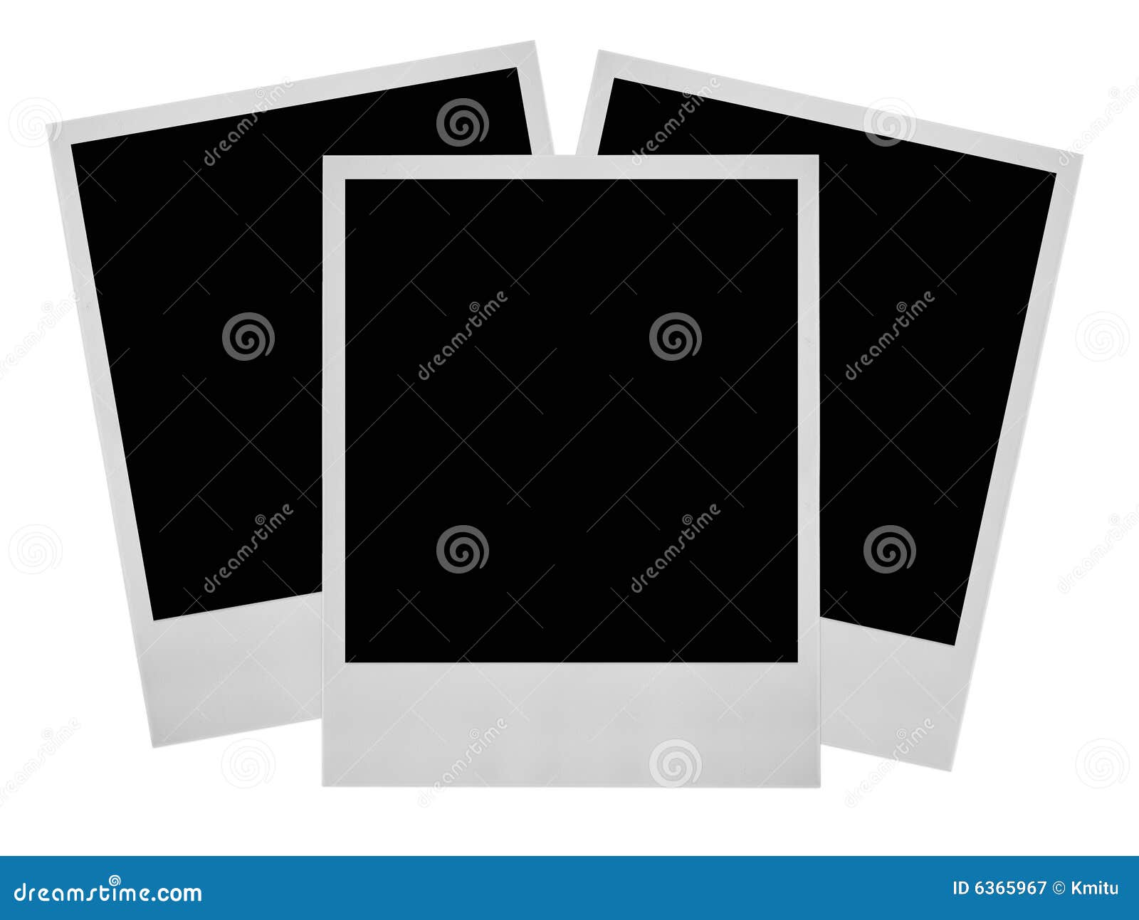 Three photo frames stock illustration. Illustration of isolated - 6365967